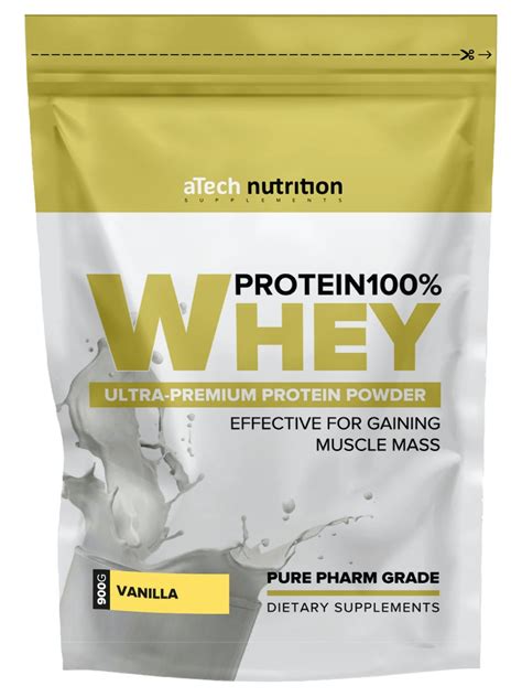 Протеин cывороточный aTech Nutrition "Whey Protein 100%", 900 гр ...