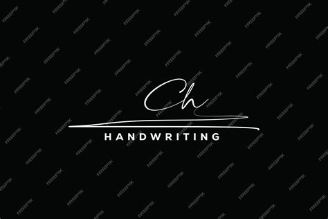 Premium Vector Ch Initials Handwriting Signature Logo Ch Letter Real