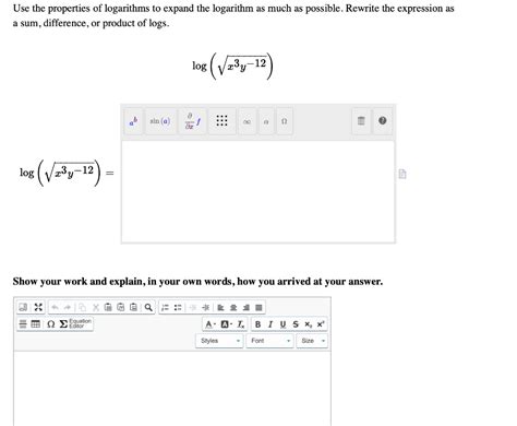 Solved Use The Properties Of Logarithms To Expand The Chegg Com