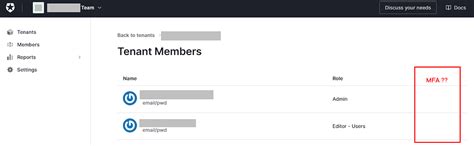 Please Show Mfa Status In The Go To Team Tenants View Members
