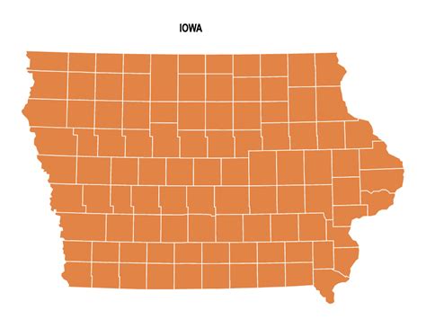 Iowa County Map Editable And Printable State County Maps