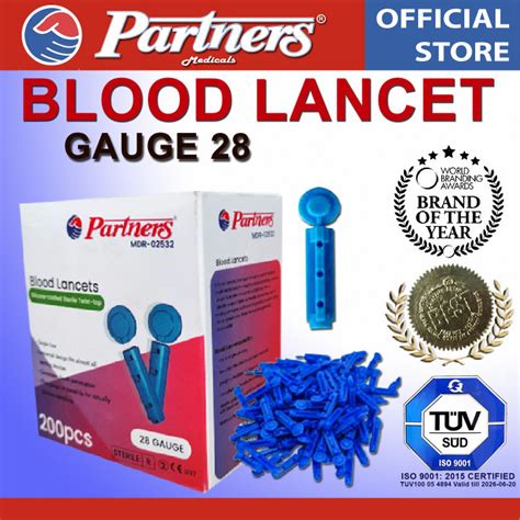 Partners Blood Glucose Lancets Sterile 200 Pcs Lazada Ph