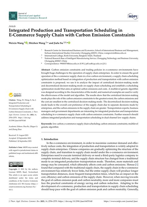 Pdf Integrated Production And Transportation Scheduling In E Commerce