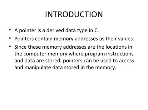 Pointers C Programming Ppt Programming Languages Computing
