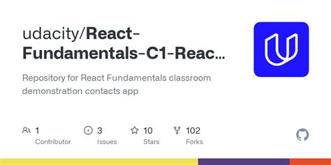 Github Udacityreact Fundamentals C1 React Contacts Repository For