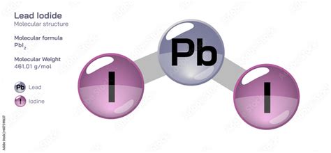 Lead Iodide Molecular Structure Formula Periodic Table Structural Molecular Formula Vector