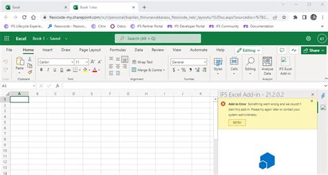 Ifs Excel Add In Issue In Ifs Cloud Ifs Community