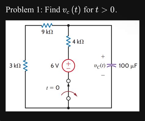 solved problem 3 find vc t ﻿for t 0 problem 1 find vc t