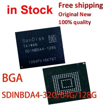 1piece 100 New SDINBDA4 32G SDINBDA4 64G SDINBDA4 128G BGA EMMC Nand Flash IC Chipset