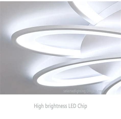 Led Dimmable Celing Light Modern Flower Shape Celing Lamp Fixture Living Room Bedroom From