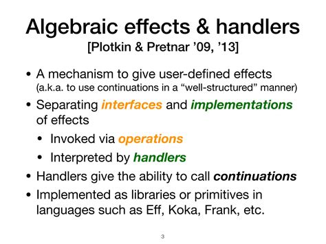 Row Based Effect Systems For Algebraic Effect Handlers Ppt