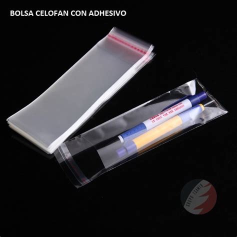 Bolsas Celofán Con Adhesivo 6x20cm 100pzs Lapices Empaque 2500 En