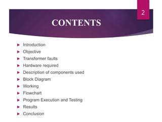 Gsm Based Transformer Fault Detection System PPTX