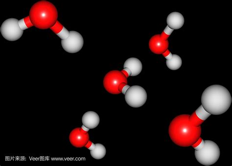 水分子的电子结构图 水分子结构模型 水分子结构示意图 大山谷图库