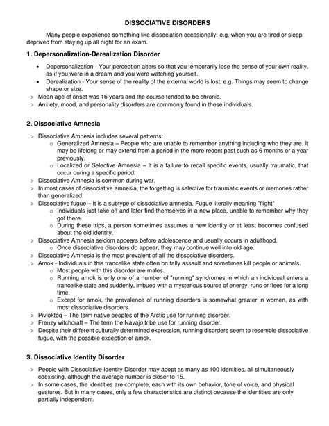 Dissociative Disorders Somatic Symptom Disorders Dissociative Disorders Many People Experience