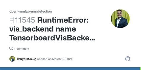 Runtimeerror Visbackend Name Tensorboardvisbackend Already Exists