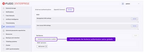 Kerberos Authentication Settings — Fudo Enterprise 5 6 System Documentation