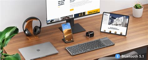 Samsers Foldable Bluetooth Keyboard With Touchpad Full Size Dual Mode Wireless