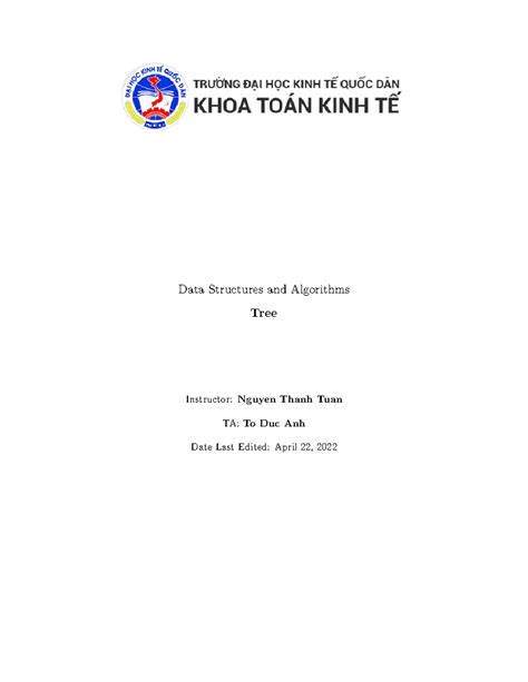 Data Structure Chapter 8 Tree Data Structures And Algorithms Tree