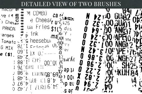 Receipt Collage Brushes And Png Files By Heather Green Designs
