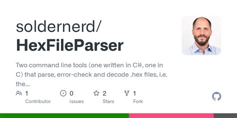 GitHub Soldernerd HexFileParser Two Command Line Tools One Written In C One In C That