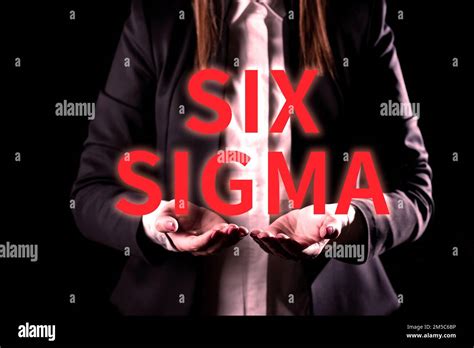 Sign Displaying Six Sigma Concept Meaning Management Techniques To