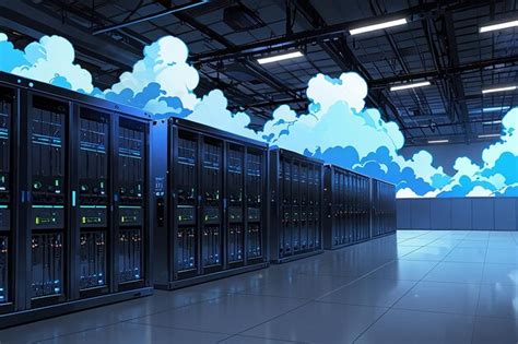 Business Technology Cloud Computing Service And Datacenter Storage Server Connect Premium Ai