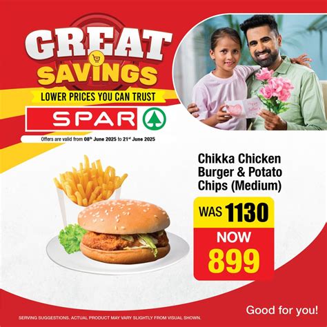 Spar Sri Lanka Offers Chicka Chicken Burger And Potato Chips