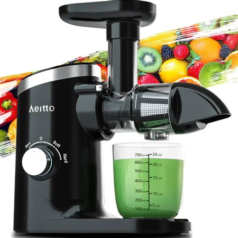 Aeitto Slow Masticating Juicer 3 Modes Soft Hard Reverse Ultra Quiet
