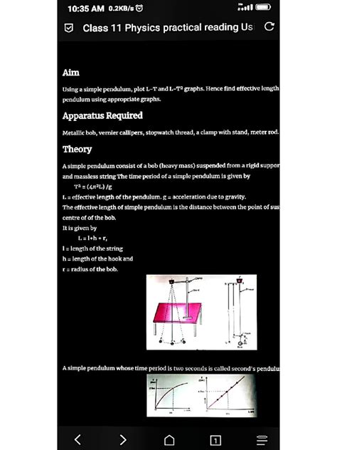Pendulum Experiment Pdf