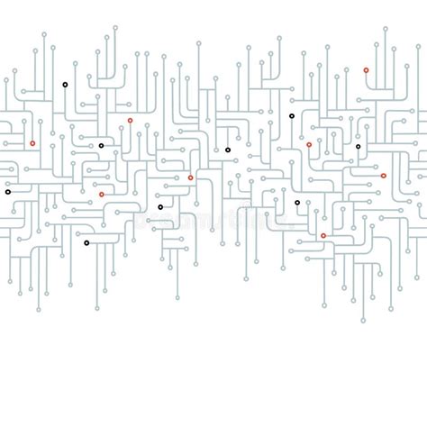 Electronic Circuit Seamless Border Stock Vector Illustration Of Idea Electricity 103119993