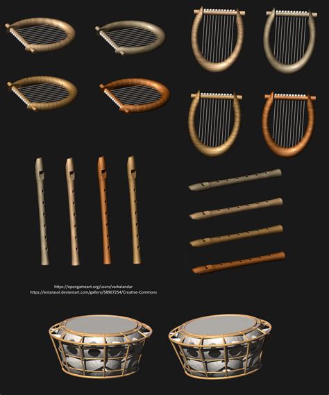 Music Instruments For Rpg Project By Antarasol On Deviantart