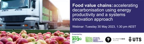 Webinar Accelerating Decarbonisation In Food Value Chains Tuesday 30 May