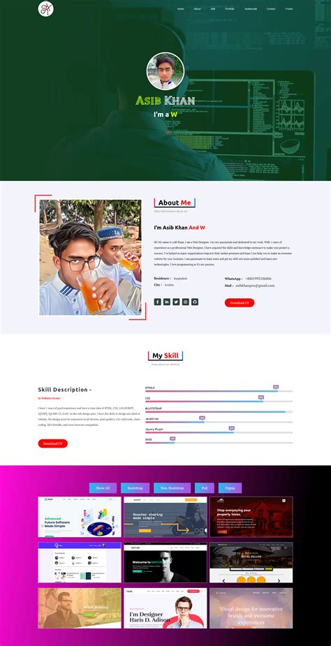 GitHub Asibkhanpro Asib Portfolio Hi My Name Is Asib Khan I Am A Web Designer I M Very