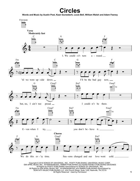 Circles By Post Malone Ukulele Guitar Instructor