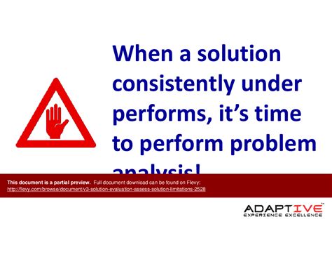 V3 Solution Evaluation Assess Solution Limitations Ppt Slide Deck
