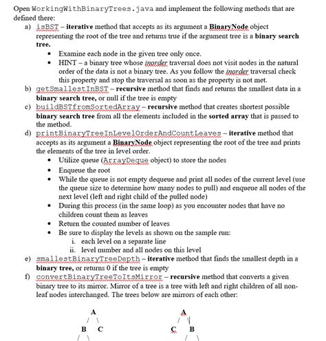 Solved Public Class Workingwithbinarytrees Public