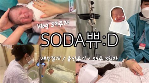 Vlog 주 제왕절개출산브이로그신생아출산준비만삭임산부 일상 찹쌀이와 만남 소다쀼VLOG YouTube