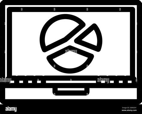 Laptop With Analytics Diagram Icon Stock Vector Image And Art Alamy