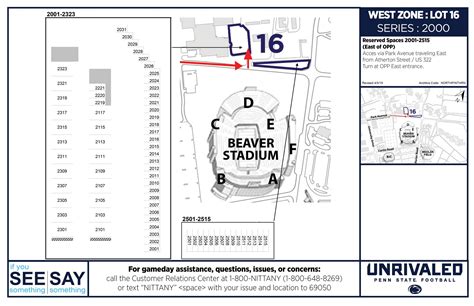 Nlc Reserved Parking Maps Penn State Official Athletics Website