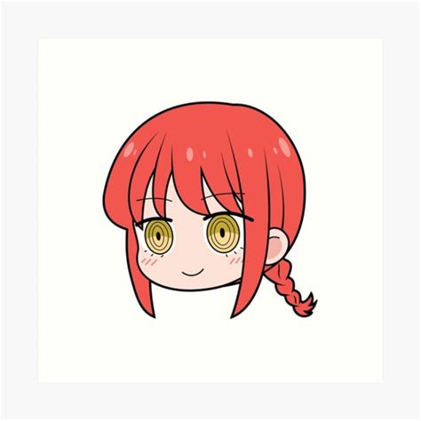 Chainsawman Makima Chibi Head Art Print For Sale By Chibicheems
