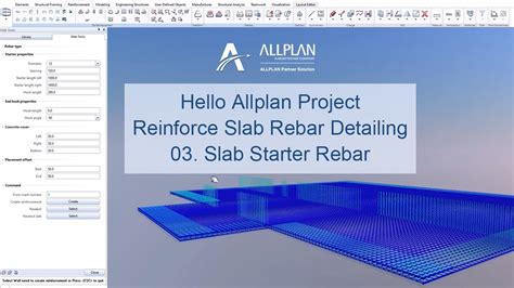 hello allplan with allto pythonparts slab reinforcement starter