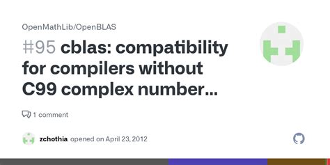 Cblas Compatibility For Compilers Without C99 Complex Number Support