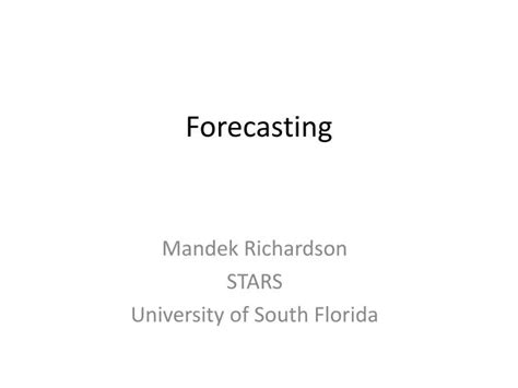 PPT Forecasting PowerPoint Presentation Free Download ID 2448771