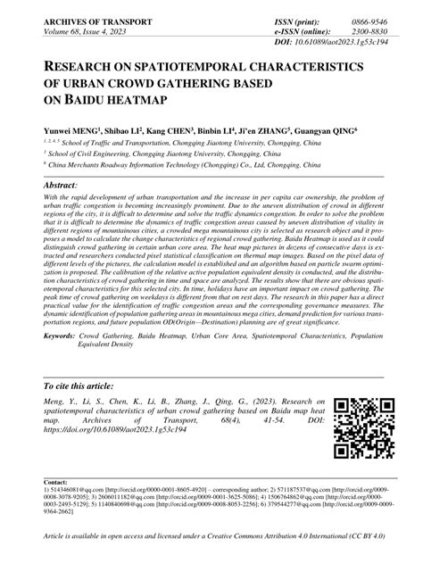 Pdf Research On Spatiotemporal Characteristics Of Urban Crowd
