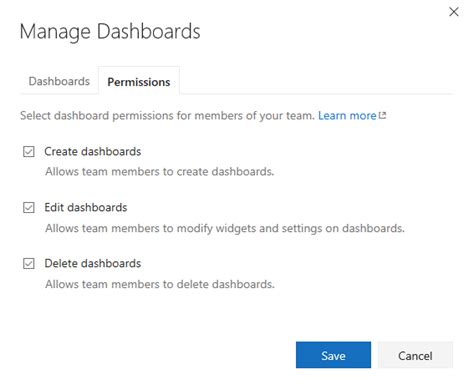 为团队成员设置仪表板权限 Azure Devops Microsoft Learn 为团队成员设置仪表板权限 Azure Devops Microsoft Learn