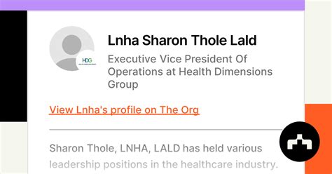 Lnha Sharon Thole Lald Executive Vice President Of Operations At