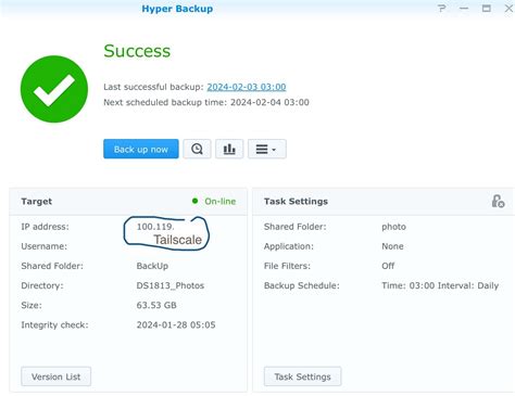 using tailscale with synology hyper backup simple and effective
