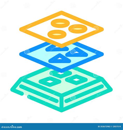 Deep Layers Machine Learning Color Icon Vector Illustration Stock Illustration Illustration Of