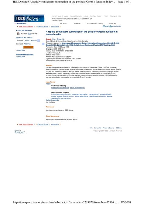 Pdf A Rapidly Convergent Summation Of The Periodic Greens Function In Layered Media